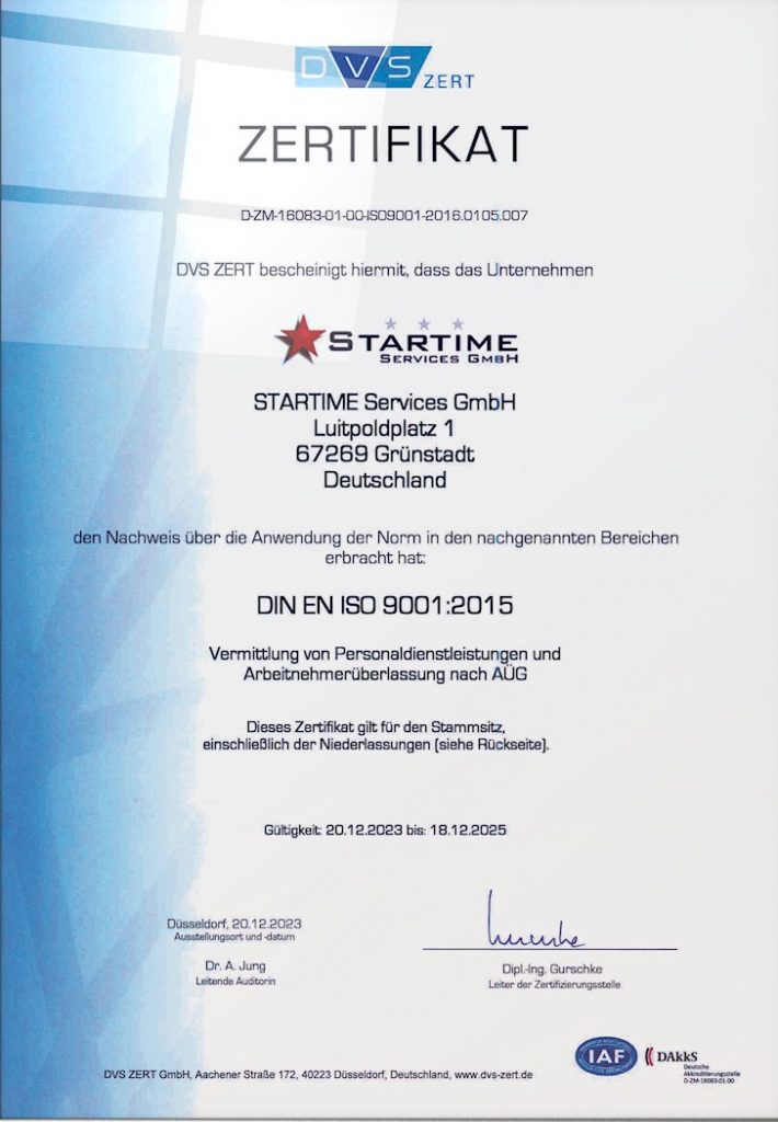Über uns | Startime Services GmbH